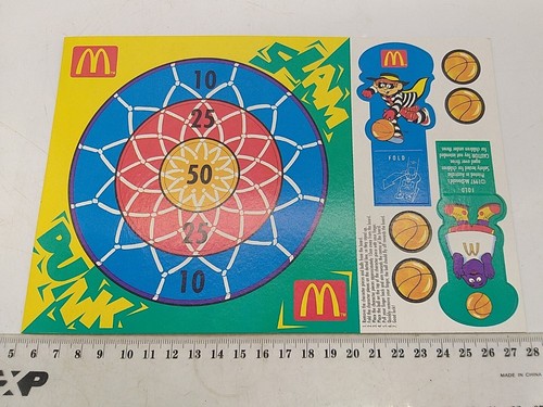 Vintage McDonald's cardboard Basketball game toy 1997 McDonalds | eBay