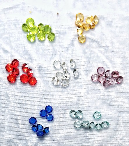 Floating Memory Locket Crystals Gems Jewels Origami Crafts 8pcs 4-5mm ...