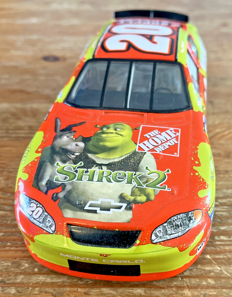 Tony Stewart Diecast Car #20 NASCAR 1:24 Action 2004 Shrek 2 Chevrolet ...
