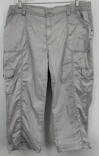 Style & Co Women Crop Cargo Plus 18W 18 Misty Harbor Bungee Capri Table ...