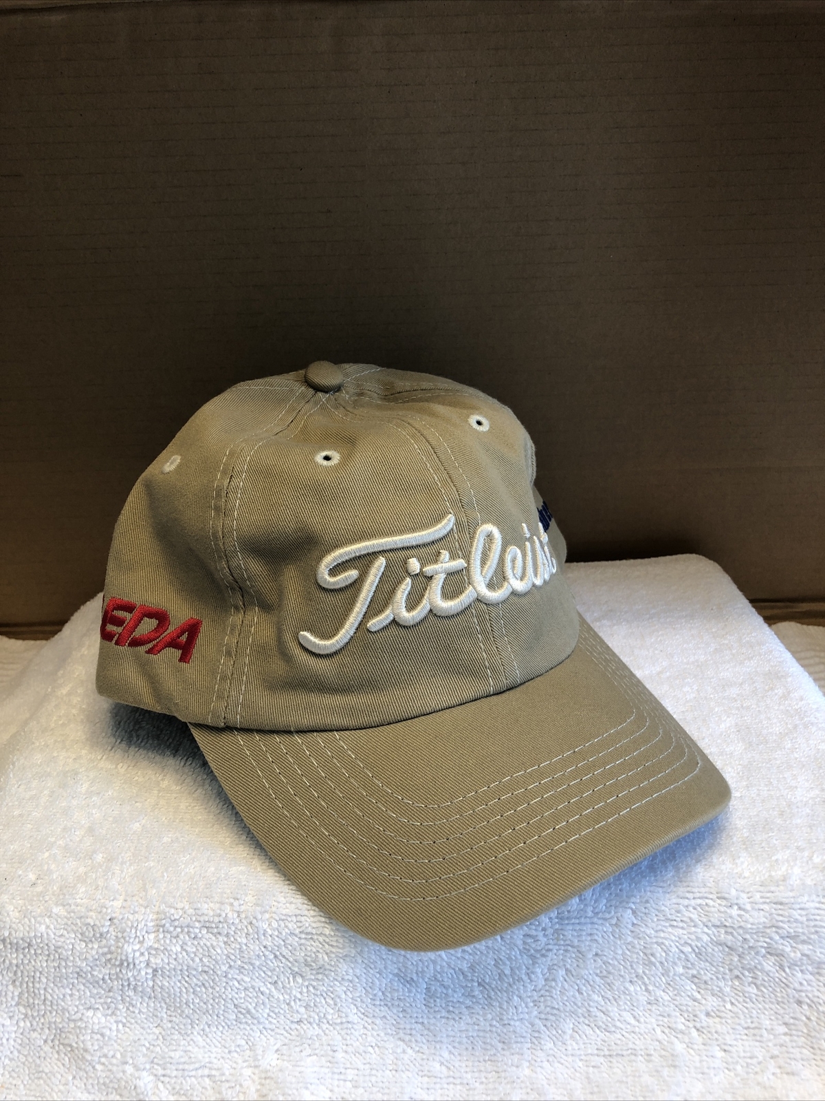 Titleist Tan Color Golf Cap With REDA and Schlumberger Embroided On Both Sides | eBay