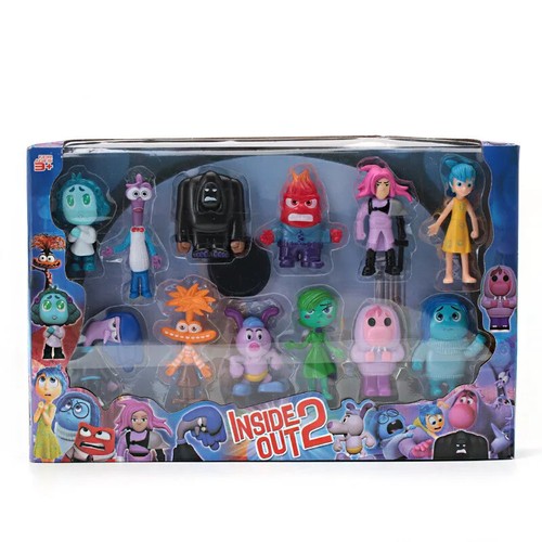 12Pcs/Set Disney Inside Out 2 Action Figure Joy Anxiety Anger Model Kid ...