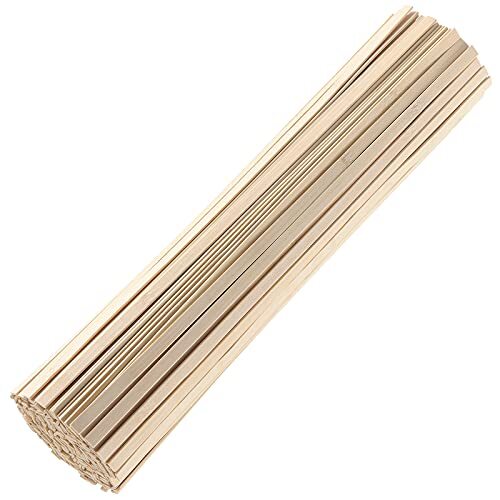 600 Pcs 15.5 Inch Natural Bamboo Sticks Extralong 3/8 Inches Wide Flat ...