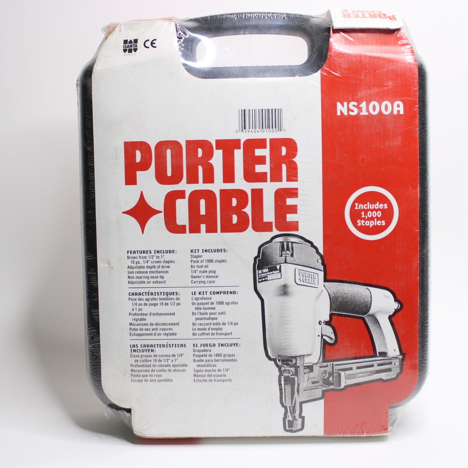 Porter Cable NS100A 1/2" to 1" Narrow Crown Stapler With Staples Sealed ...