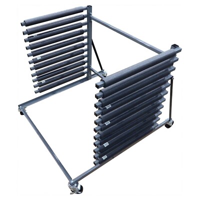 Champ Aluminum 10 Slot Mobile Windshield Glass Rack Dolly 6265 Auto ...