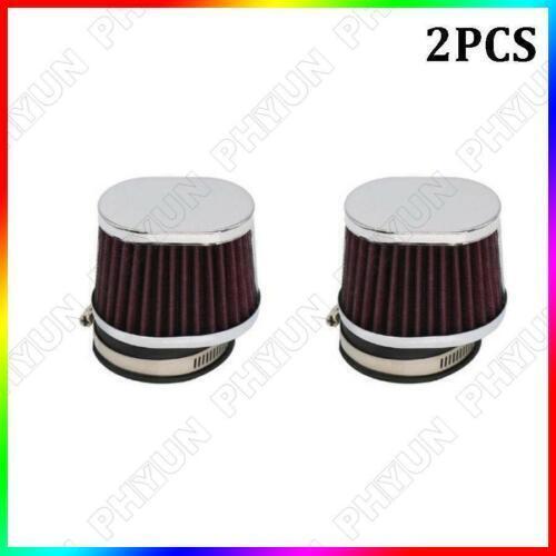 Pair 58MM-62MM Inlet Motorcycle Air Filter Motocross Scooter Air Intake ...