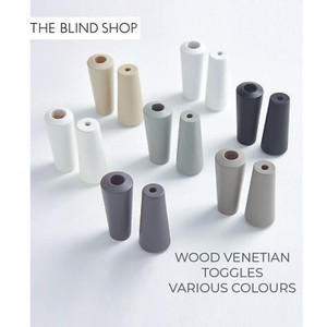Wood Venetian Blind Wood Spare Wooden Toggles - Various Colours - Per ...