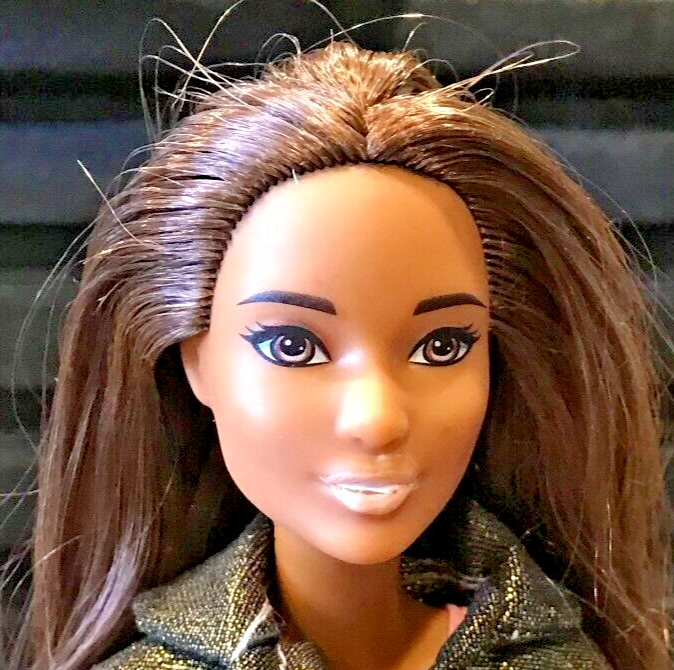 Mattel 2017 Barbie Brown Hair Brown Eyes Rigid Body Hispanic 2016 Head ...