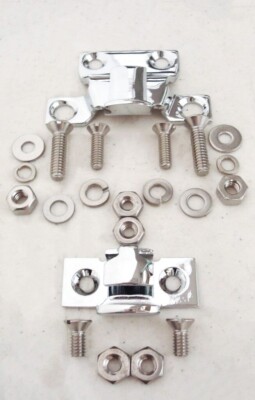 1932 Ford Car & Pickup Truck Front + Rear Hood Brackets B-8220 + B-8221 ...