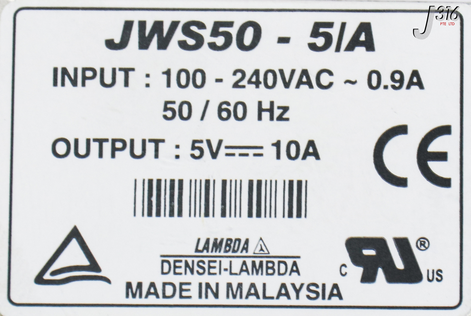 2784 DENSEI-LAMBDA POWER SUPPLY, 100-240VAC, 0.9A, 50/60HZ, 10A JWS50-5/A | eBay