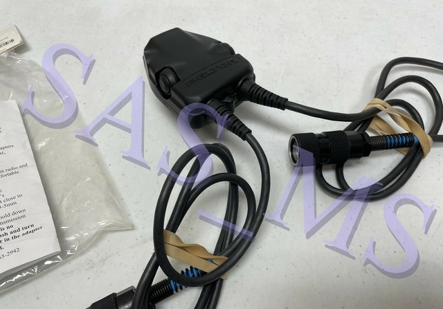 3m Peltor FL5701 Push-to-talk Adaptor Dual PTT Split 6 Pin *read* for ...