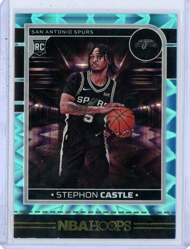 2024-25 Panini NBA Hoops Stephon Castle Teal Explosion Rookie #234 ...