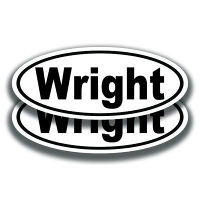 WRIGHT NAME DECALs 2 Stickers Bogo Car Truck Bumper Window | eBay