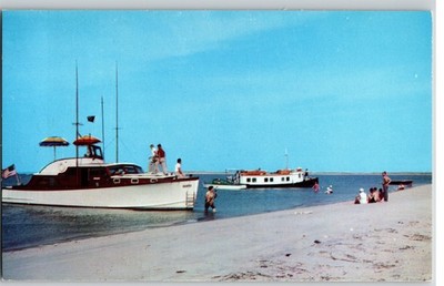 View of fishing vessel Nashma, Assateague Beach VA, chrome postcard | eBay