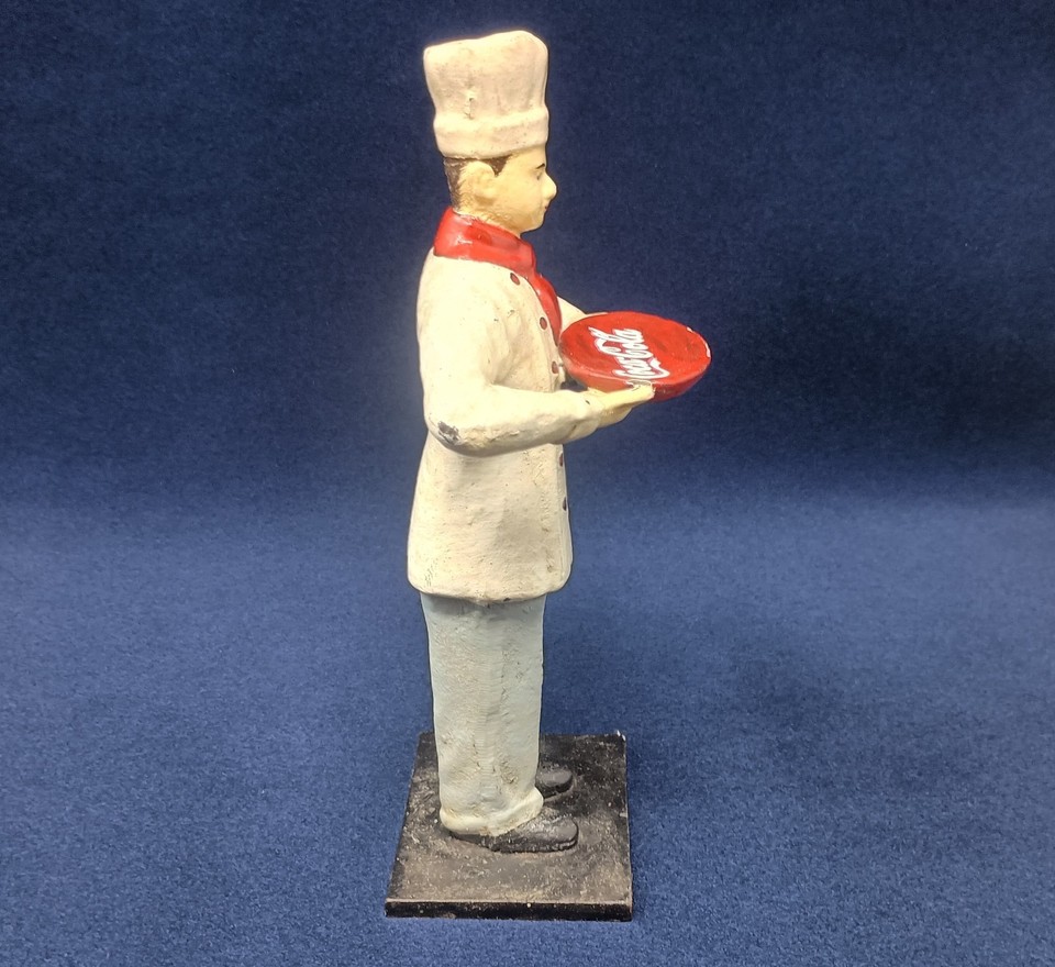 Coca Cola Waiter Cast Iron Figure Original Circa 1898 Vintage Vibrant ...