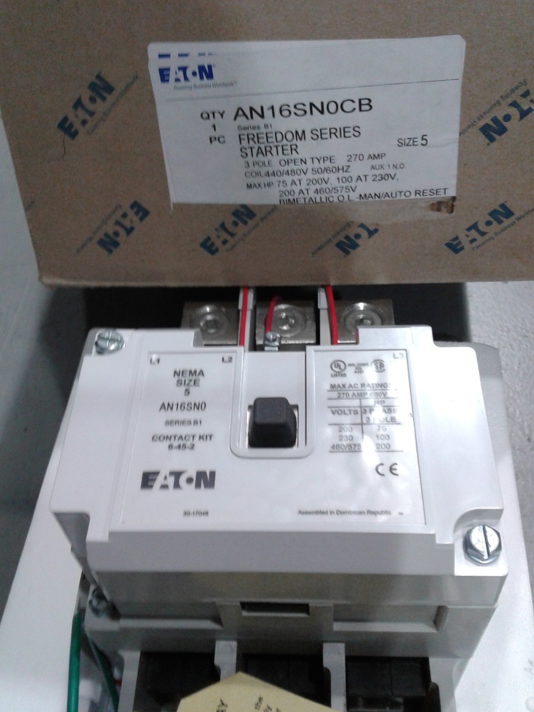 AN16SN0CB SIZE 5 COIL 440/480 270AMP 3POLE CH NEW | eBay