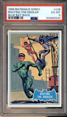1966 Batman B Series Routing The Riddler PSA 6 # 22B Blue Back Bat | eBay