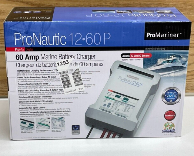 ProMariner 63160 ProNautic 1260p 60 Amp 3 Bank Battery Charger for sale ...