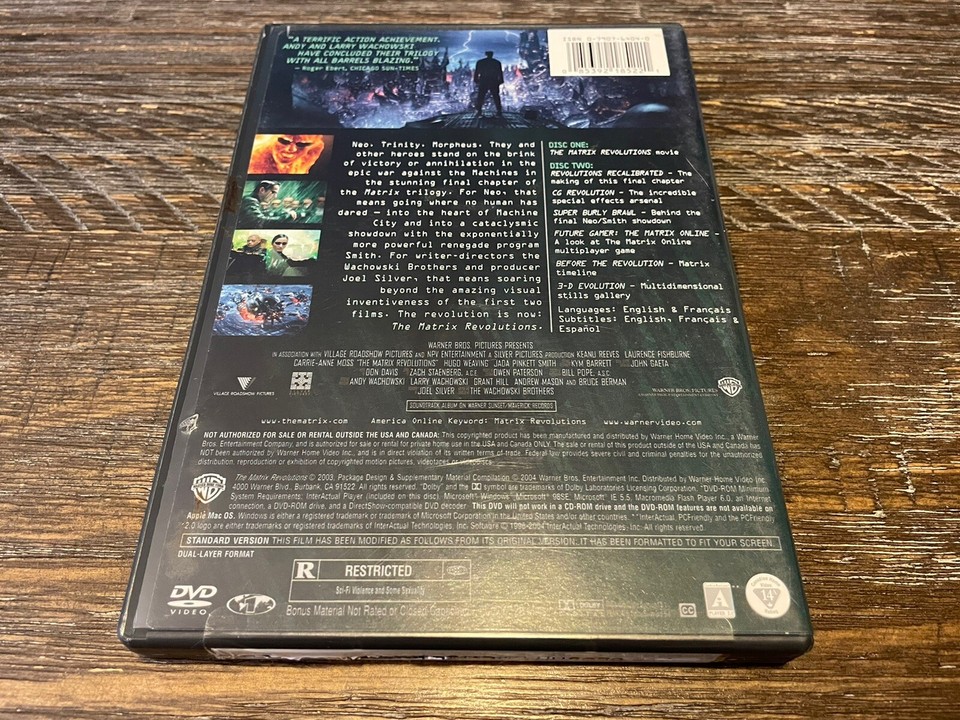 The Matrix Revolutions (Two-Disc Full Screen Edition) [DVD] Used ...