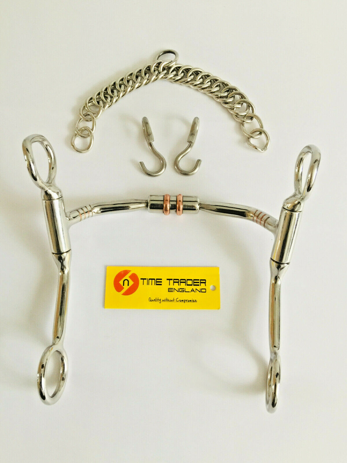 Western Pelham with Barrel Shank Bit ALL SIZES Horse Bit Snaffle Copper ...