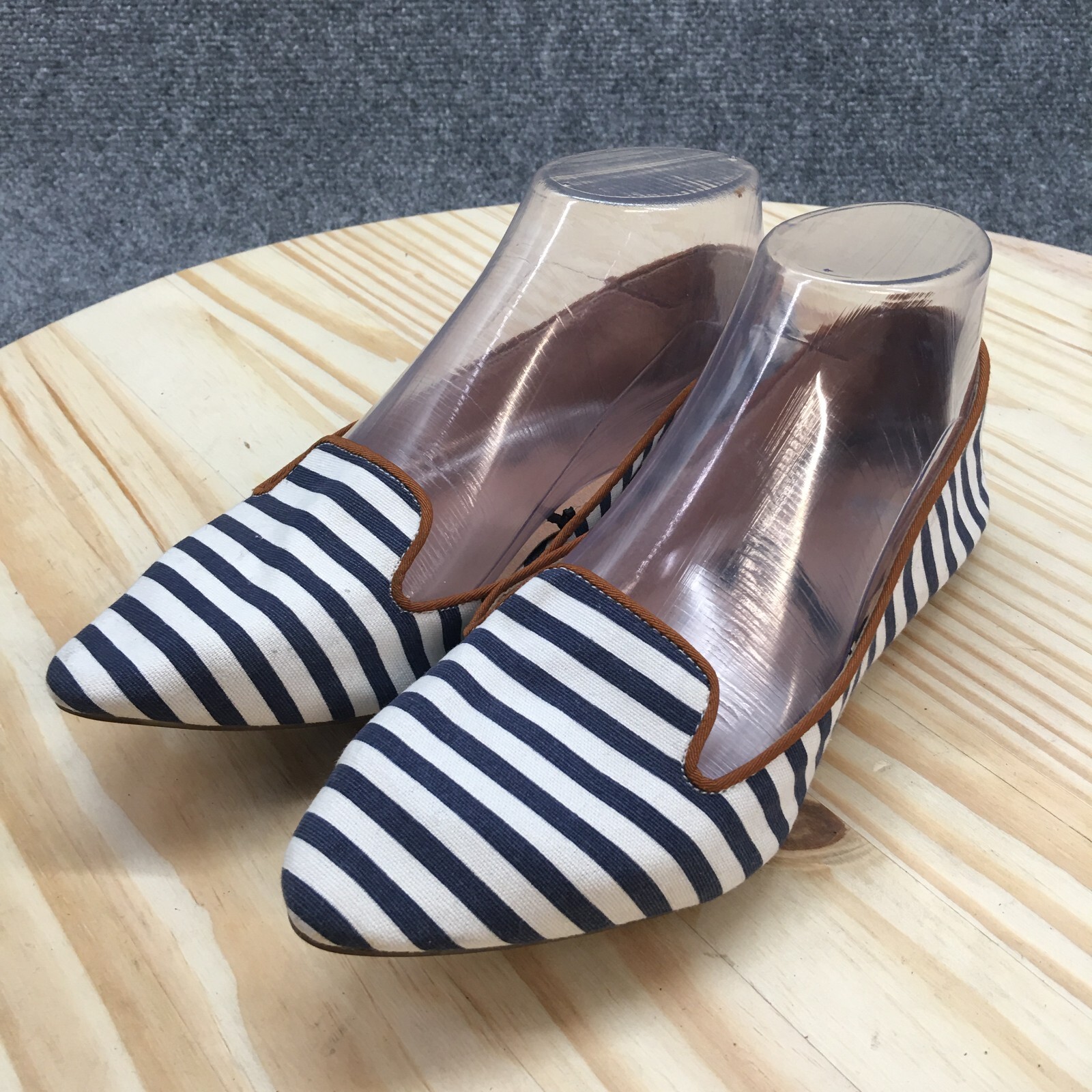 H&M Shoes Womens 6 Striped Loafers Ballet Flats Slip On CA42271 Blue ...