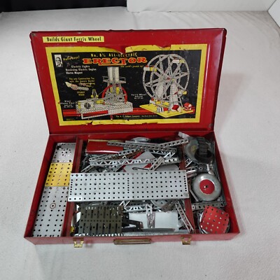 Vintage Gilbert 8.5 Erector Set Metal Giant Ferris Wheel Building Kit ...