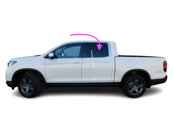 Fits 2017-2023 Honda Ridgeline 4D Crew Cab Rear Left Door Window Glass ...
