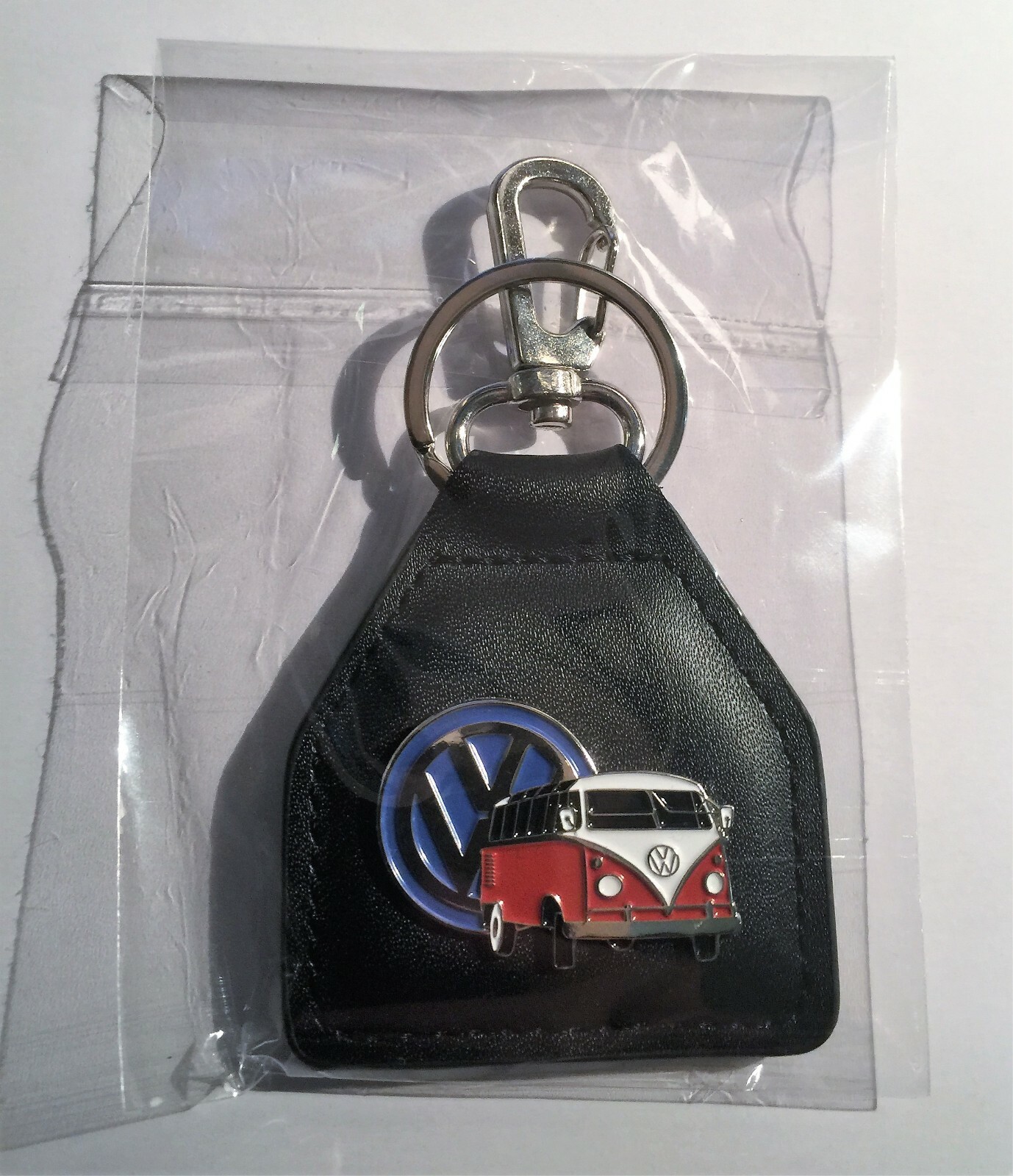 VW Volkswagen Kombi Metal and Leather Key Chain/Ring 2 clip, Car, Gift ...