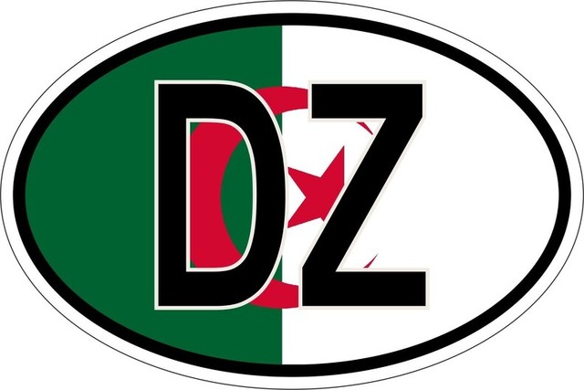 Sticker Oval Flag Vinyl Country Code DZ Algeria for sale online | eBay