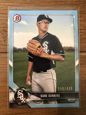 2018 Bowman Dane Dunning Sky Blue Paper 299/499 | eBay