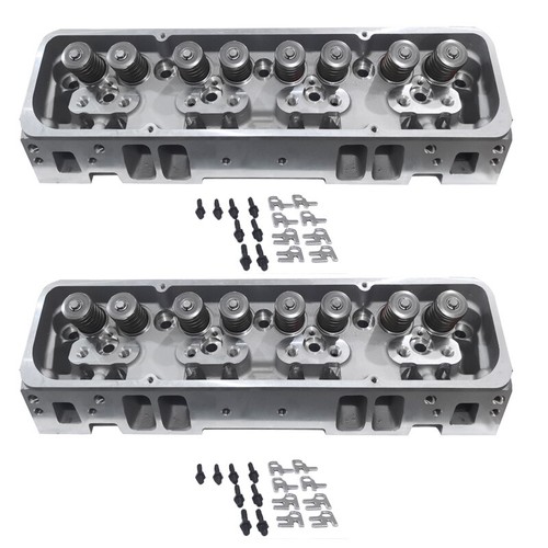 Complete Aluminum Cylinder Heads For SBC Chevy 350 190cc 64cc 2.02/1.60 ...