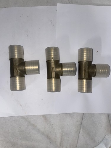 Lot Of (3) Zurn Pex Brass Tee 1-1/2” X 1-1/2” X 1-1/2” QQT777GX | eBay