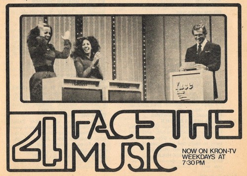 1980 KRON SAN FRANCISCO TV AD~RON ELY HOSTS FACE THE MUSIC GAME SHOW ...