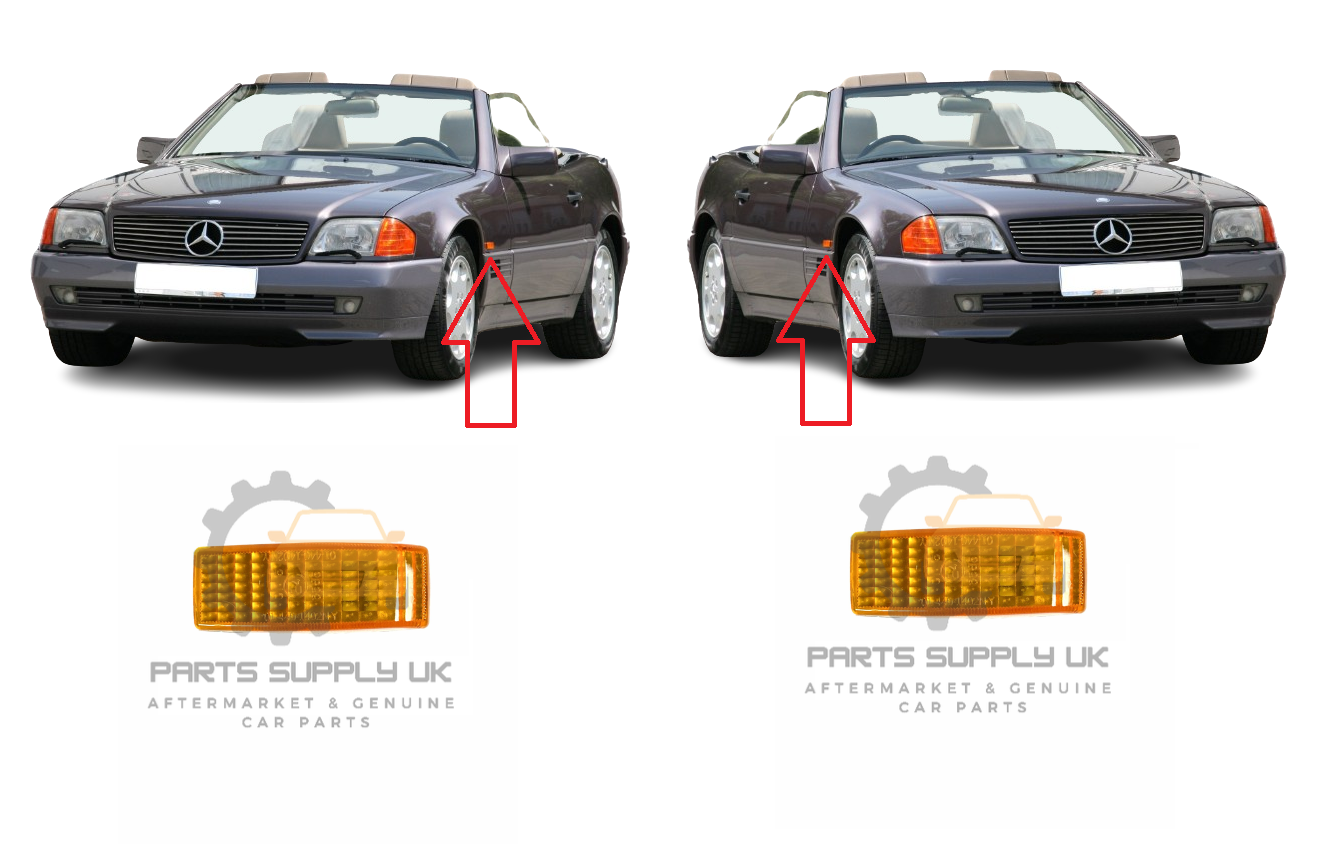 NEW FOR MERCEDES-BENZ SL R129 89-01 FRONT FENDER INDICATOR LAMP ORANGE ...