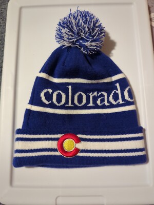 Colorado Beanie Hat One Size Stretch Blue White New | eBay