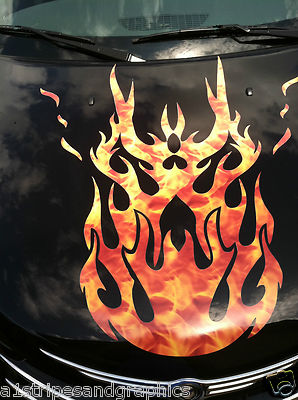 Flame Flames #2 FULL COLOR HOOD Graphics Fit P/T Cruiser Chevy HHR SSR ...