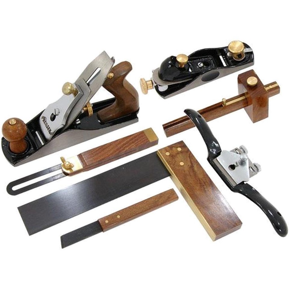 Neilsen 7pc Woodworking Plane Wood Hand Carpenters Square Shaver Tool ...