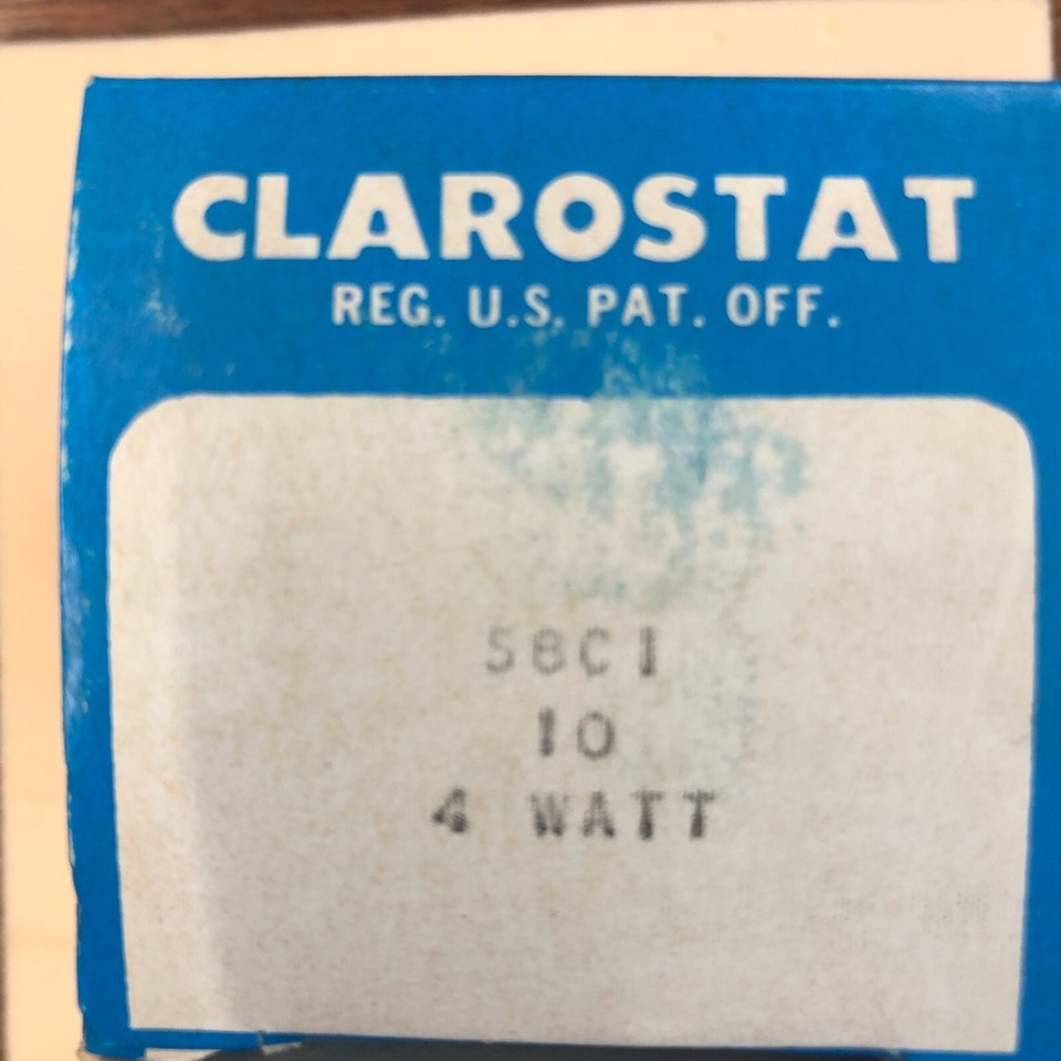 CLAROSTAT 58C1-10 Potentiometer 10 Ohms 4 Watts 58C1 | eBay