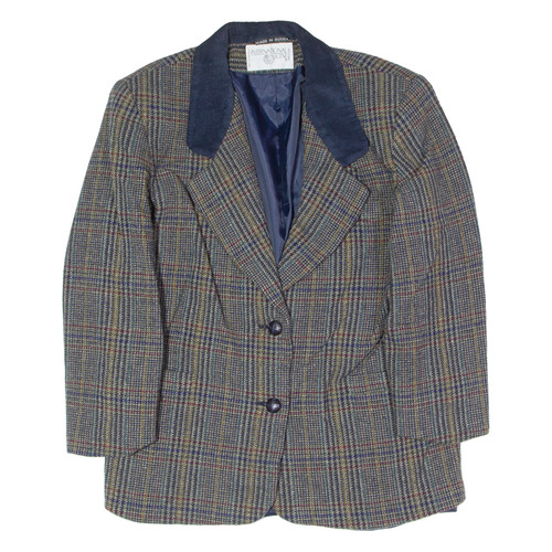 Vintage INTERNATIONAL SCENE Womens Blazer Jacket Blue 90s Check L | eBay