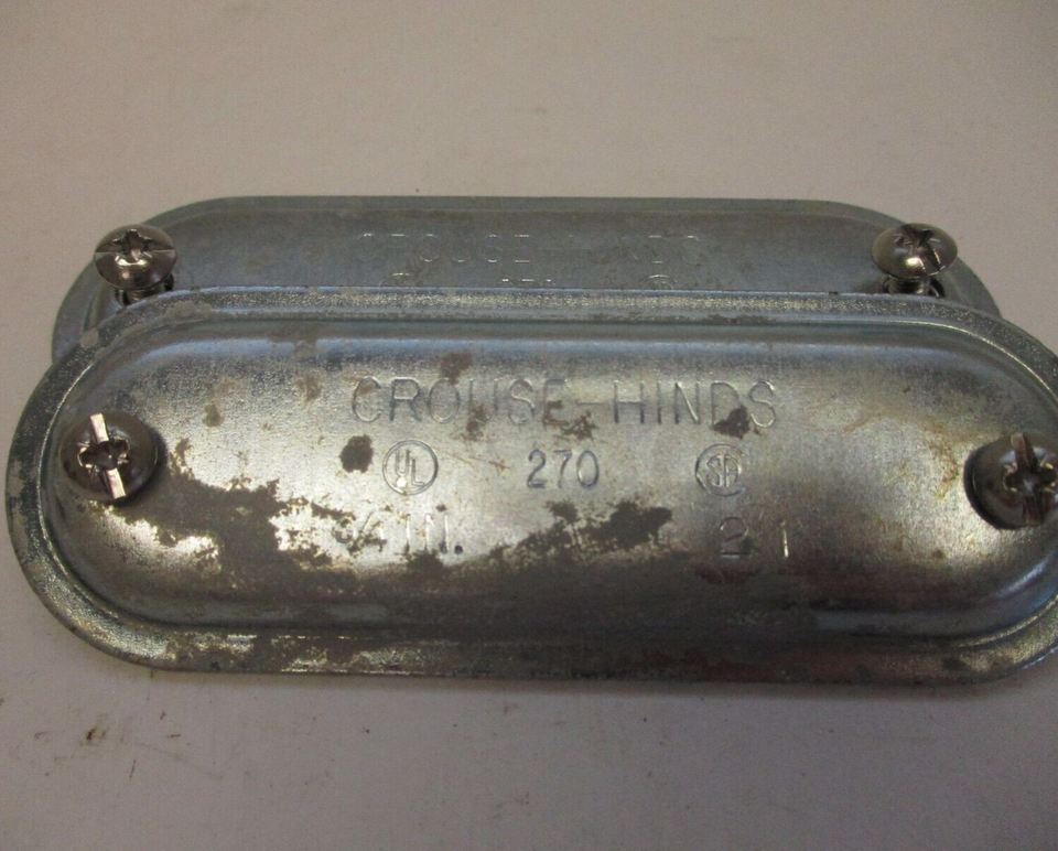 EATON CROUSE HINDS CONDULET FORM 7 WEDGE NUT COVER SHEET STEAL 3/4" P/N ...
