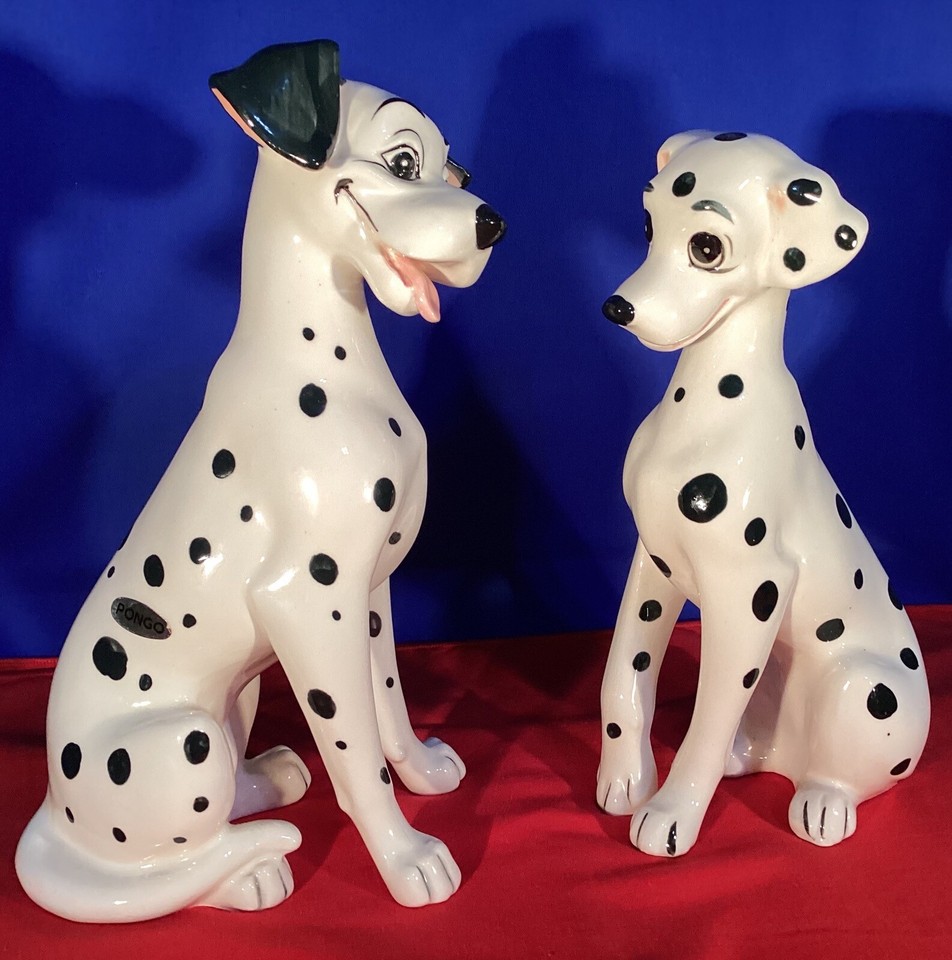 DISNEY 101 DALMATIANS LARGE CERAMIC SET - COMPLETE ENESCO DALMATIAN SET ...