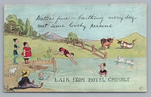 "Laike from Hotel Chimbly” LAKE MILLS Wisconsin—Jefferson County RARE ...