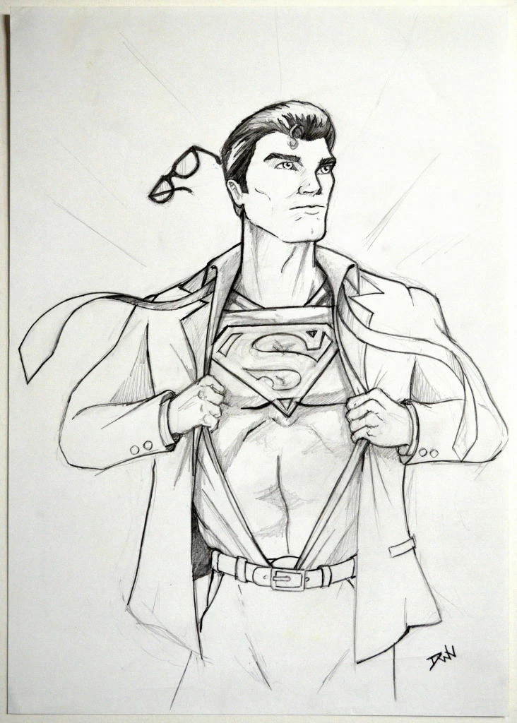 Superman Pencil Sketch