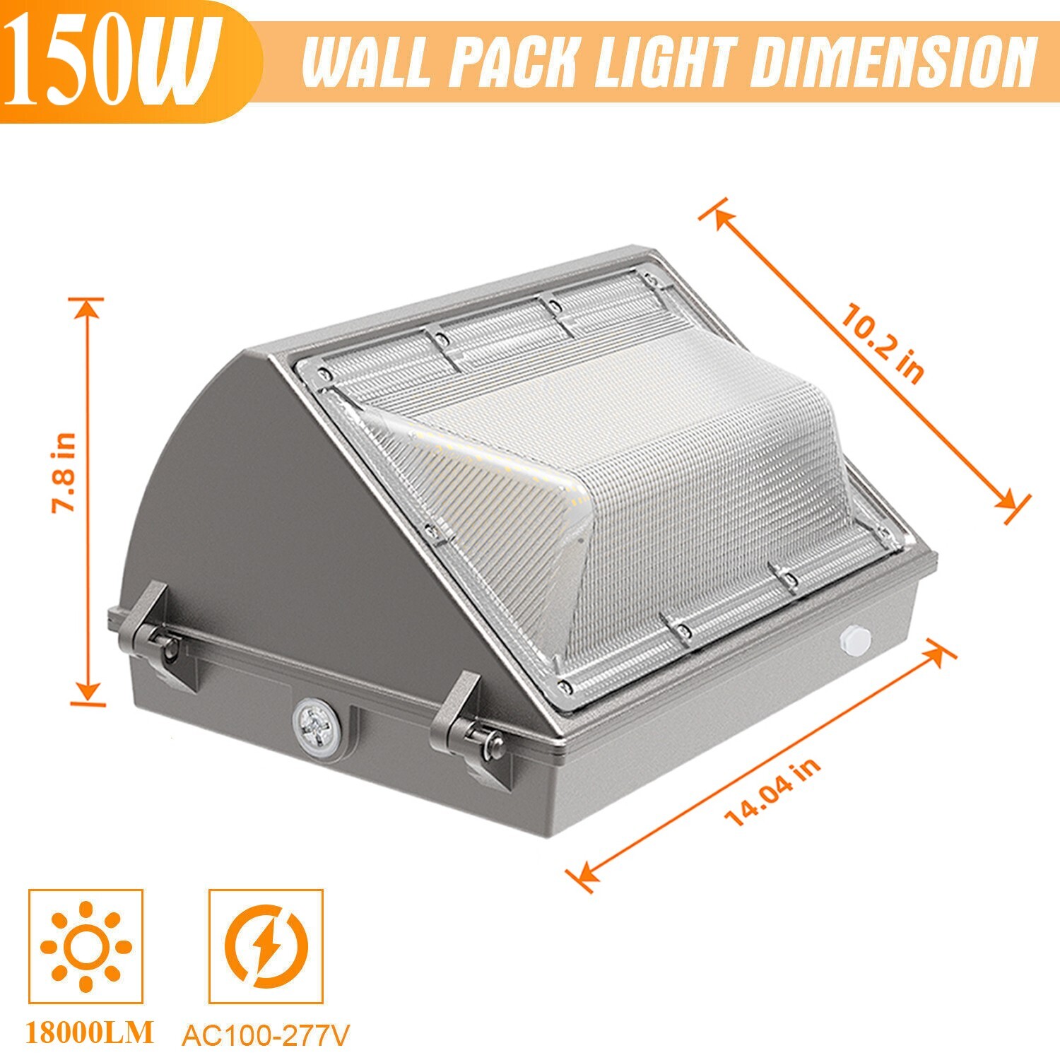 LED Wall Pack Light 150W 5000k White Outdoor Security Lighting Fixture ...