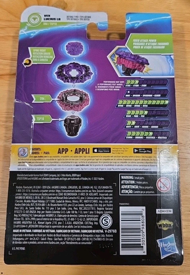 BEYBLADE BURST SURGE SPEED STORM VEX LUCIUS L6 D86/TSP10 HASBRO SEALED ...