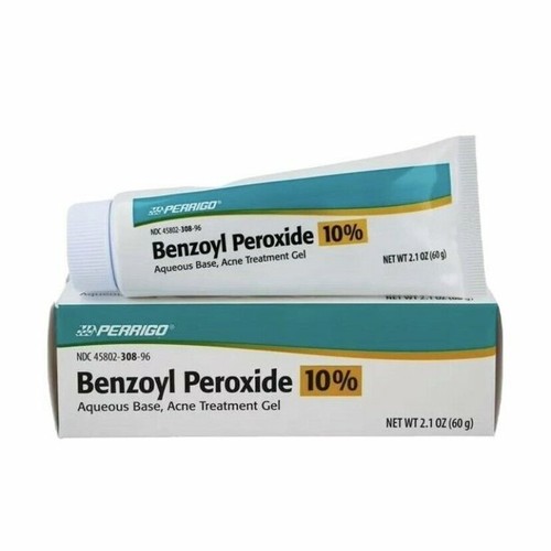 Benzoyl Peroxide 10% Acne GEL Aqueous 2.1oz ( 60 gm ) PERRIGO ...
