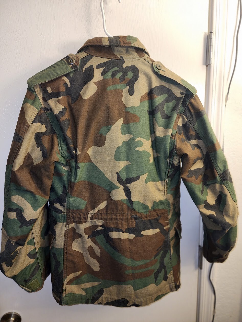BDU Field Jacket Brass Zip Coat M-65 Woodland USGI (with Liner) - Used ...