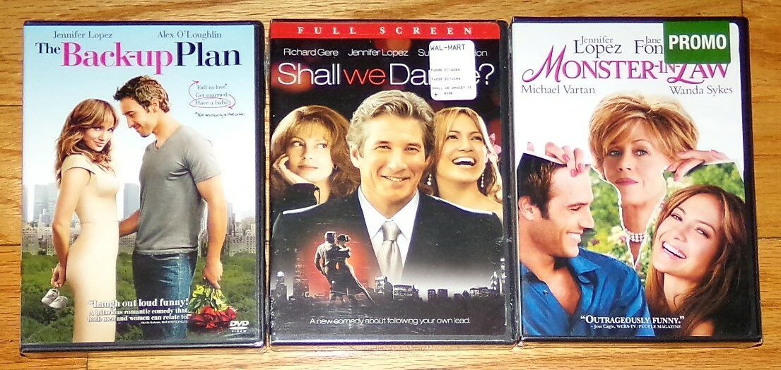 3 Jennifer Lopez DVD's: Shall We Dance / Monster-in-Law / The Back-up ...