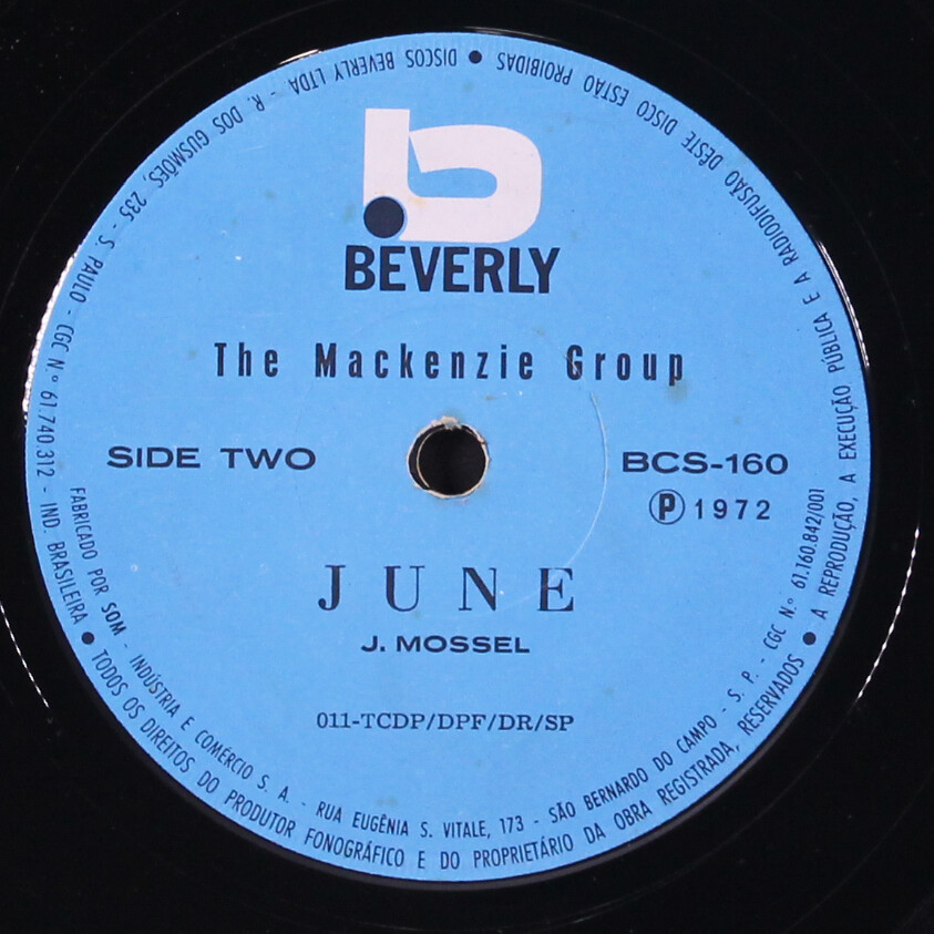 MACKENZIE GROUP: movin' / june BEVERLY 7" Single 33 RPM Brazil | eBay UK
