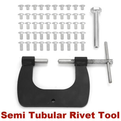 Rivet Tool Kit For 1/8" Semi Tubular Rivets Fixt Dies - Restoration Kit ...